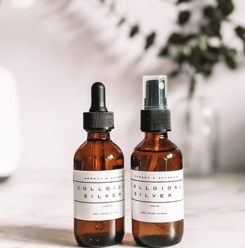 Sprout & Sparrow Colloidal Silver Spray – Berries & Bird